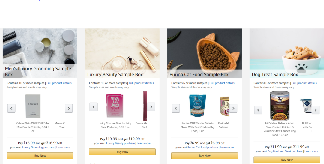 Marketing Innovation: Amazon’s Sample Boxes | Schieber Research